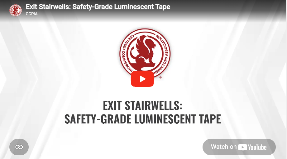 Exit Stairwells: Safety-Grade Luminescent Tape