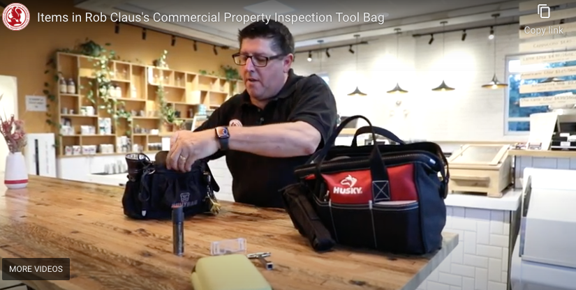 Items in Rob Claus's Commercial Property Inspection Tool Bag - CCPIA
